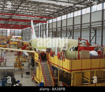 Germany Hamburg production-hall Airbus-Deutschland-GmbH airbus A 380 ...