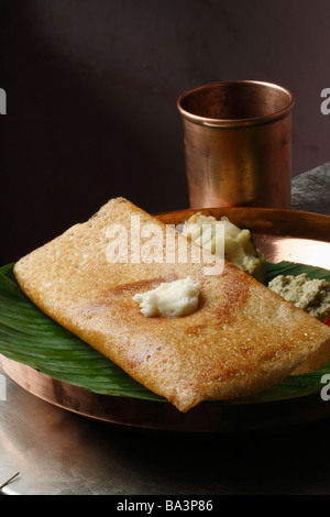 Butter Plain Dosa is a South Indian pancake Stock Photo - Alamy