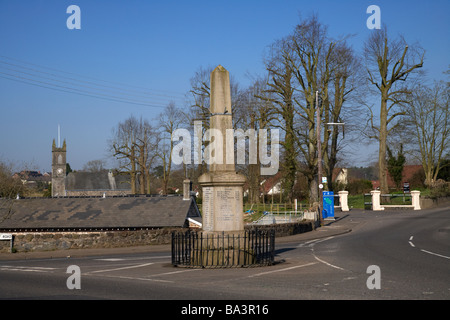 the war memorial in the main street of Banbridge town county down ...