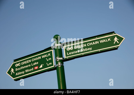 The Green Chain Walk in southeast London at Lesnes Abbey in Abbeywood ...