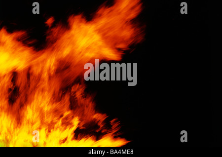 Fire blaze flames on black background. Fire burn flame isolated ...