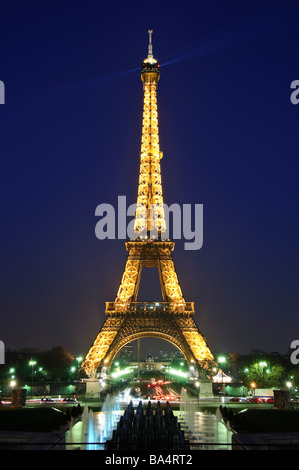 The Iconic and Famous Eiffel Tower Yellow Elevator in a Pillar - Paris ...