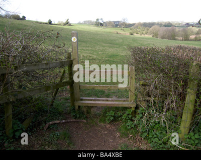 stiles and public footpath in the country Stock Photo - Alamy