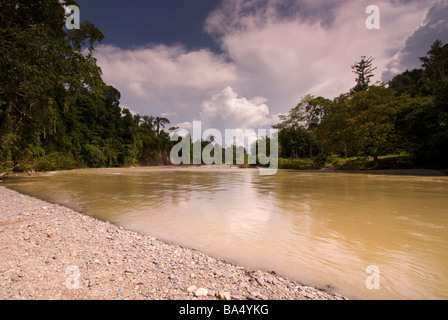 View down river at Tangkahan, Sumatra, Indonesia Stock Photo - Alamy