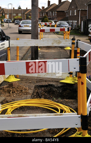 Roadworks in a suburban street Stock Photo - Alamy