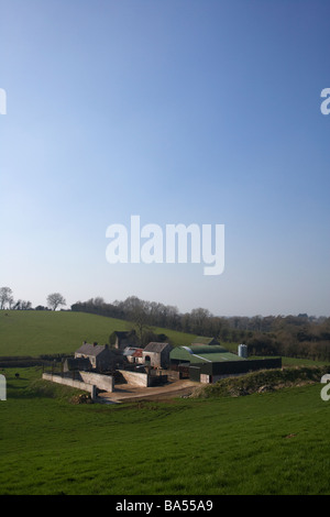 small enclosed irish farm in the countryside county armagh northern ...