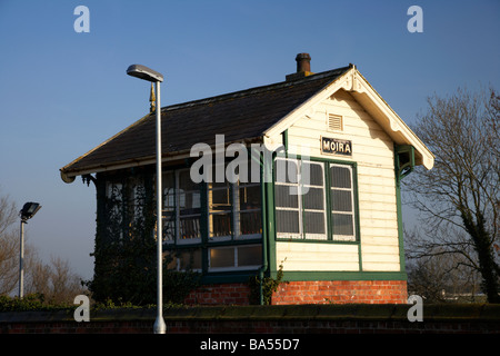 Signal box at Moira train station Stock Photo - Alamy