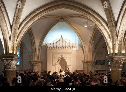 Israel Jerusalem Mount Zion Coenaculum room of the last supper view ...