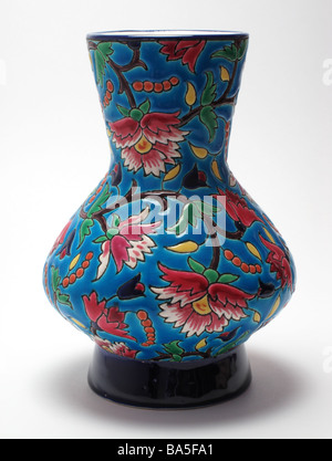 Longwy Art Deco emaux enamel French pottery vase 1930 Stock Photo - Alamy