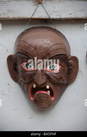 Mask of Demon - God. Expressive scary face close up. Vertical 91042 ...