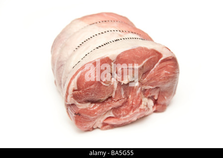 Pork joint of meat isolated on a white studio background Stock Photo ...