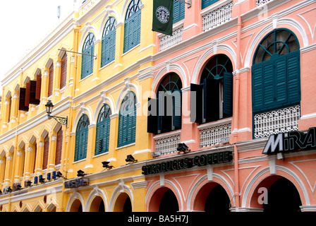 Buildings, civic center, Macau, China Stock Photo - Alamy
