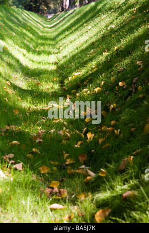 Trench in colorful landscape Stock Photo - Alamy