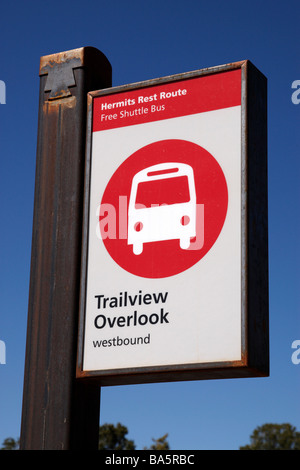 bus stop sign for hermits rest on the hermits rest route grand canyon ...