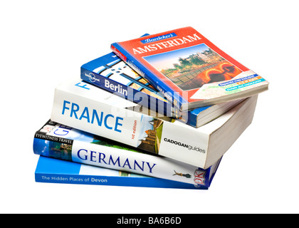 Travel guide books for Europe Stock Photo - Alamy