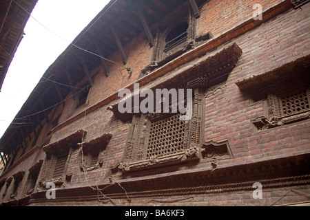Street scene, traditional buildings, temples in Kathmandu, Nepal Stock ...