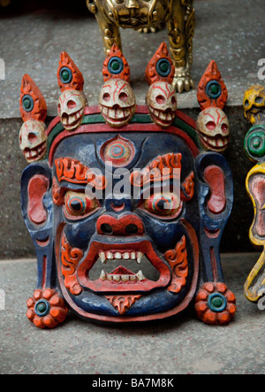Mask of Demon - God. Expressive scary face close up. Vertical, 90737 ...