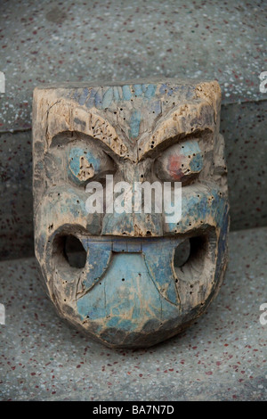 Mask of Demon - God. Expressive scary face close up. Vertical 91042 ...