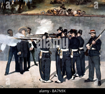 Execution of Maximilian, Emperor of Mexico, 19 June 1867. Artist ...