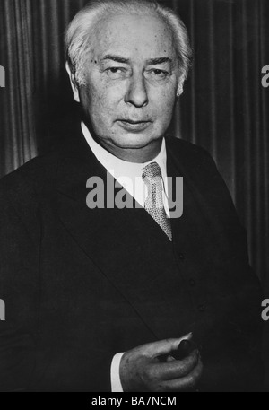 Theodor Heuss (1884-1963), German politician. President of the Federal ...