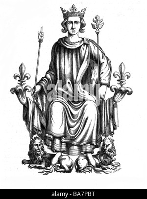 Charles VI of France (1368-1422) Sitting on French throne, King of ...