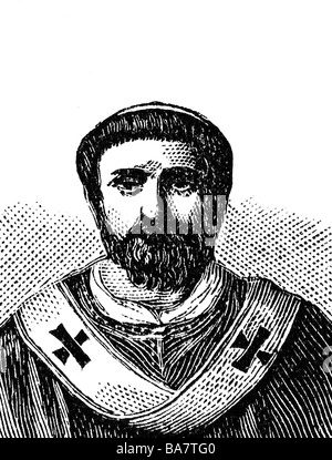 Portrait of Pope Pelagius II, engraving from the Summorum Romanorum ...