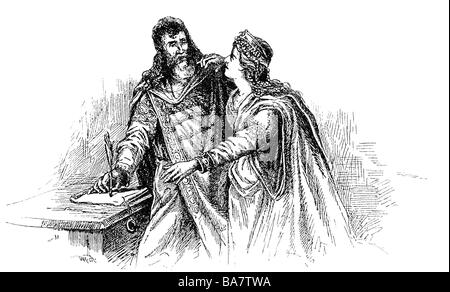 Emperor Louis the Pious, 778-840, has to repent kneeling in the church ...