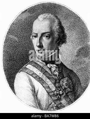 Portrait of Archduke Charles Joseph of Austria. Numbered top right: 273 Stock Photo - Alamy