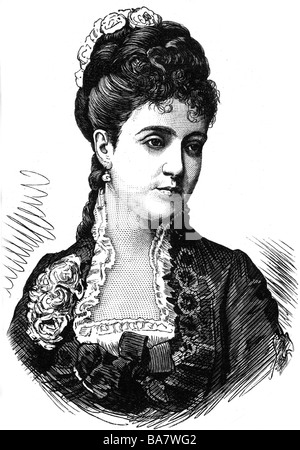 Adelina Patti, 1843 – 1919. Italian-French opera singer. Seen here aged ...