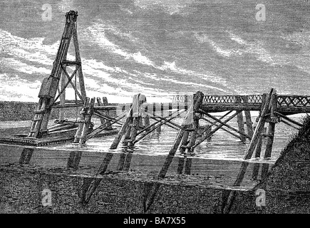 architecture, bridges, Roman bridge of Gaius Iulius Caesar over the ...