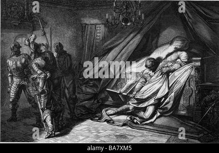 Killing of Albrecht von Wallenstein, 1583 - 1634, commander of the ...