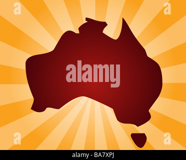Map of Australia, abstract graphical design illustration Stock Photo ...