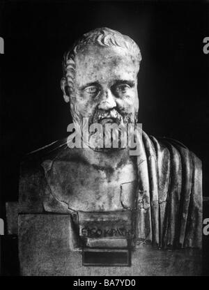 Bust of Isocrates (436-338 BC), an ancient Greek rhetorician, was one ...