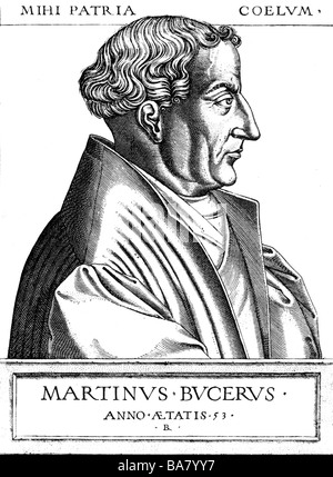 Portrait of Martin Bucer (1491-1551) a German Protestant reformer Stock ...