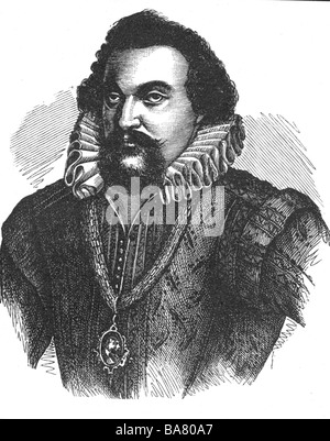 Samuel Scheidt, 1587 - 1654, a German organist and composer, Portrait ...