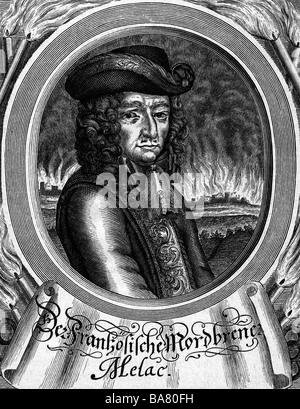 Melac, Ezechiel du Mas, Comte de, circa 1630 - 10.5.1704, French ...