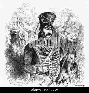 Schill, Ferdinand von, 6.1.1776 - 31.5.1809, Prussian military officer ...