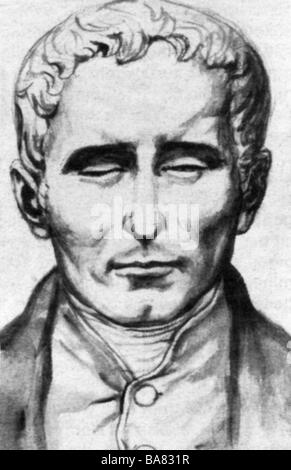 Louis Braille (1809-1852) - French inventor of system of raised-point ...