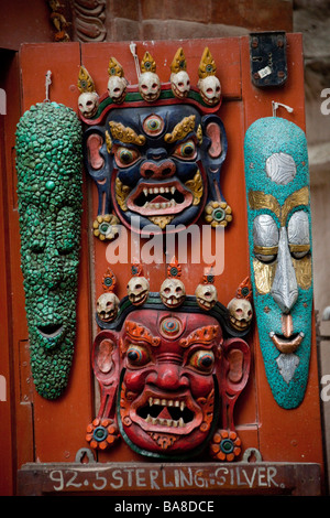 Mask of Demon - God. Expressive scary face close up. Vertical 91042 ...
