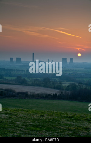 Wittenham Clumps at Sunset Stock Photo - Alamy