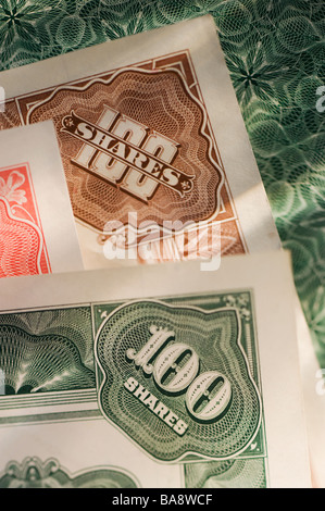 Old corporate bonds Stock Photo - Alamy