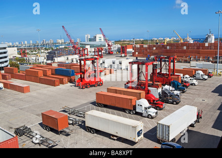 Shipping containers on dock at harbor, Nuuk, Greenland Stock Photo - Alamy
