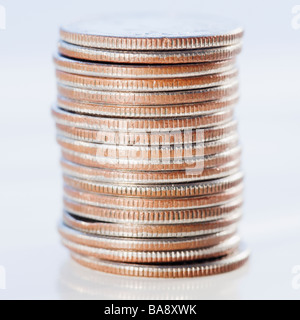 Stack of coins Stock Photo - Alamy