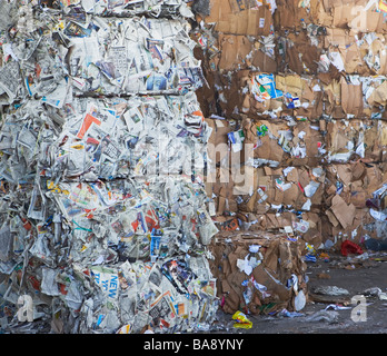 Paper bundles for recycling Stock Photo - Alamy