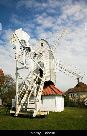 The Post Mill windmill at Thorpeness village, Suffolk, England, UK ...