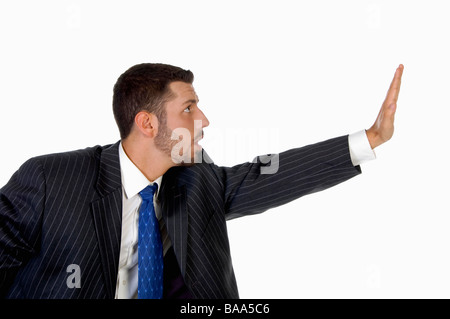 businessman stopping someone Stock Photo: 23586944 - Alamy