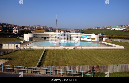 The Art Deco Saltdean Lido near Brighton East Sussex , built in 1937 ...