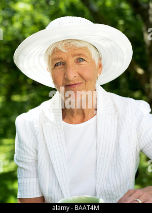Portrait of an elderly woman, Stockholm, Sweden Stock Photo - Alamy