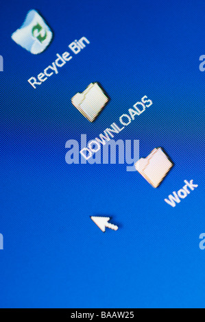 Close up of computer icon and cursor Stock Photo - Alamy
