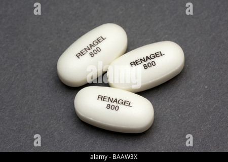 Renagel 800 tablets made by Genzyme Stock Photo - Alamy